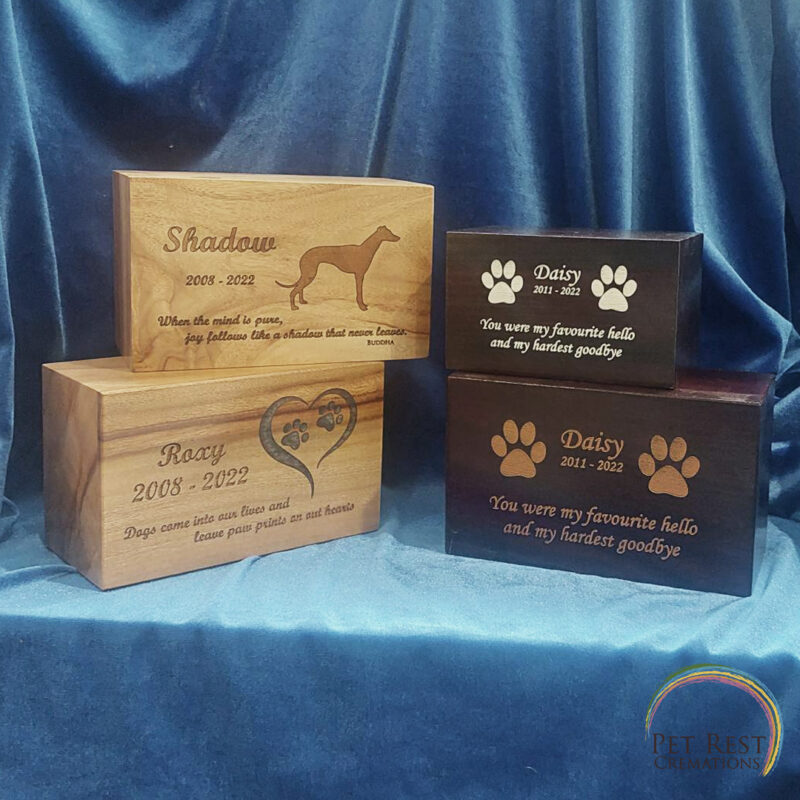 Custom Engraved Timber Box | Pet Rest Cremations